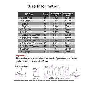 Daydance Women's Pointe Shoes Pink Ribbon Ballerina Ballet Shoes with Silicone Toe Pads (Light Pink, 7)