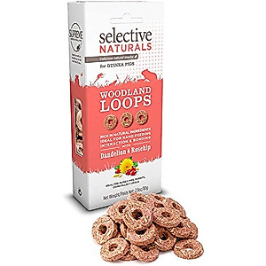 Supreme Petfoods 3 Pack of Selective Naturals Woodland Loops Guinea Pig Treats, 2.8 Ounces each, with Dandelion and Rosehip