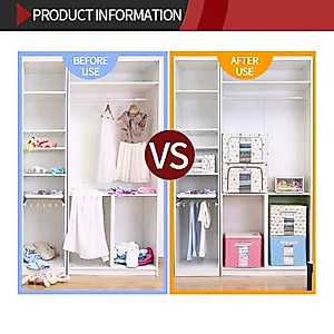 2 Pack 24L Clothes Storage Bins - Foldable Metal Frame Storage Box, Stackable Oxford Fabric Container Organizer Set, With Clear Window, Sheet Organizers and Storage Box