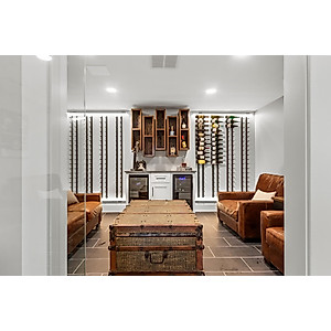 Ultra Wine Racks Wall Mounted Wine Racks (3 Foot 1 Deep, Matte Black)