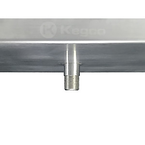 Kegco SECO-1610D 16" x 10" Surface Mount Drip Tray - 3" Column Cut-Out - SS, with Drain