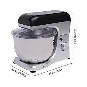 Electric Stand Mixer, 4.8Qt 8 Speeds Small Food Mixer Bread Dough Mixer with Mixing Bucket Dough Hook - Tilt-Head Standing Mixer for Salad Dough Jams Mixing, 110V 1000W, Adjustable Speeds