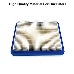MOWFILL 5 Pack 491588 Air Filter Replace for BS 491588S,John Deere AM116236, Toro 119-1909, Craftsman 3364 Air Cleaner, Lawn Mower Air Filter