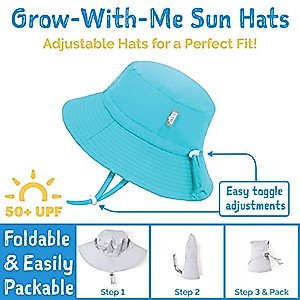 JAN & JUL Kids Water-Resistant Swim Sun-Hat for Girls (XL: 5-12 Years, Diving Cats)