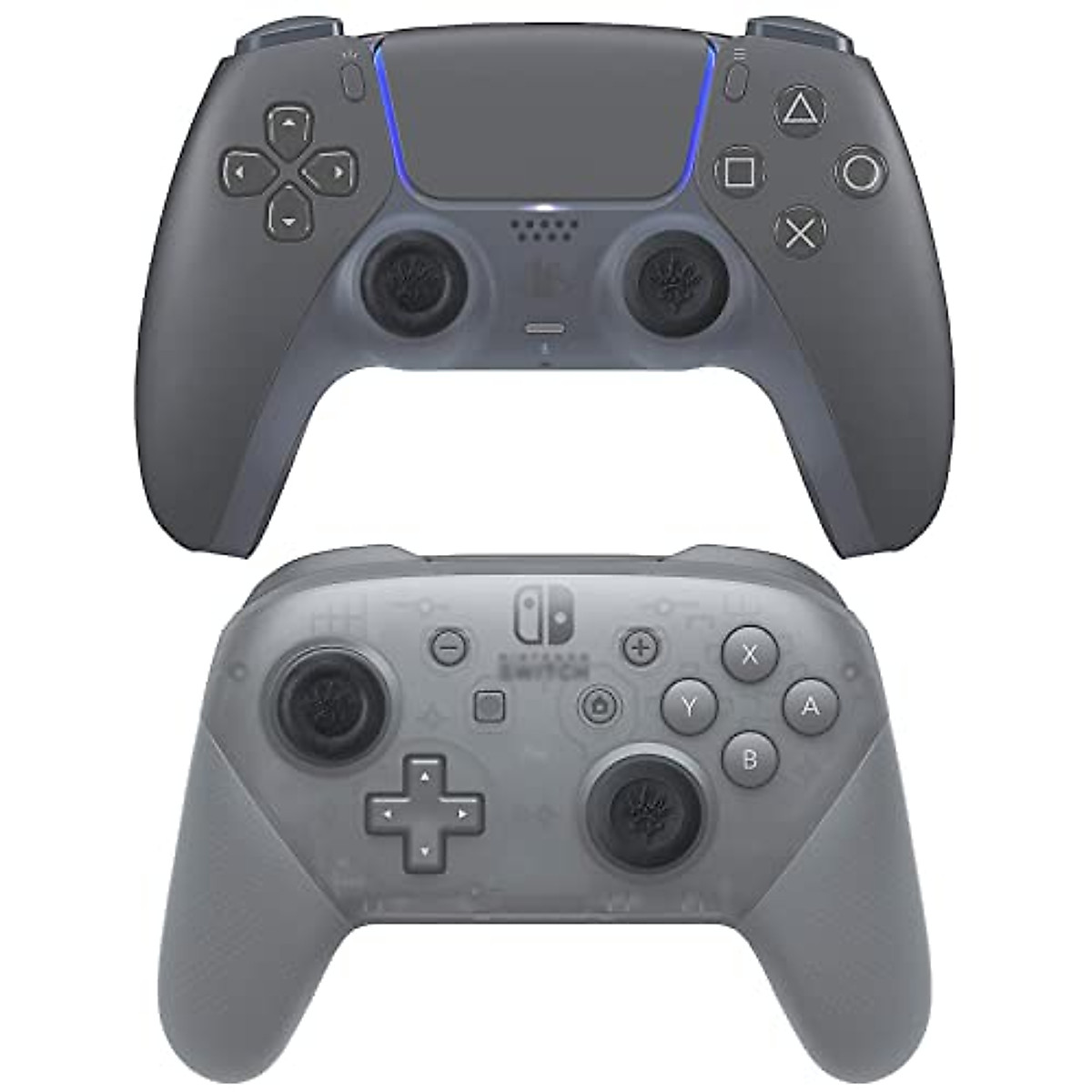 9CDeer Performance Joystick Analog Stick Thumb Grips Set of 6 Compatible with PS5, PS4, Xbox Series X/S Xbox One, Switch Pro Controller Black & red