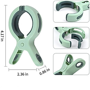 Extra Large Beach Towel Clips 8 Pack,4.17 Inch Towel Clips for Beach Chairs Cruise Heavy Duty, Heavy Duty Clothes pins Beach Cruise Essentials Must Haves (Pink+Green)