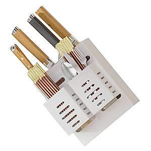 Utensil Storage Holder, Multipurpose Wall Mount Kitchen Chopstick Shelf Quick Drying Home Decor for Knife (Glossy)