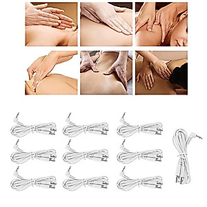 Electrode Wire Electrode Cabl 10pcs Bag DC 2.5mm 1.2m 2‑in‑1 Pin Type Electrode Wires Cable for TENS Unit Physiotherapy Machine