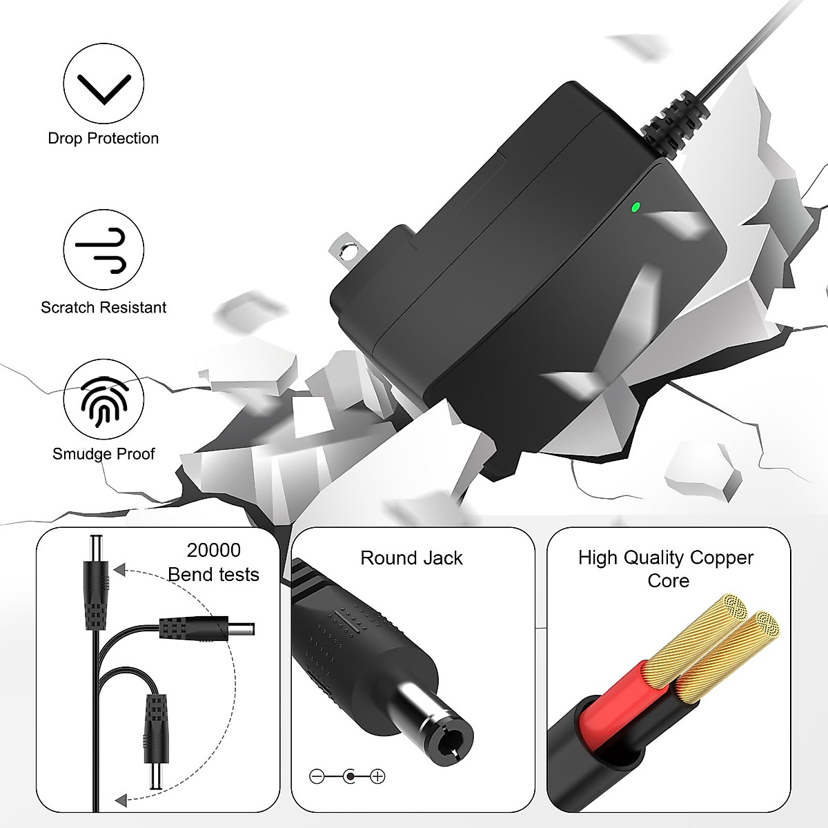 12V Battery Charger for Kids Ride On Toys Car, 12 Volt Power Wheels Supply for Best Choice Products SUV Kid Trax Ride-on Toys Ferrari, Mercedes, Universal Charger Kids Riding Toy Power Supplies