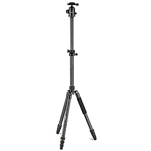 NATIONAL GEOGRAPHIC Travel Tripod, 5-Section Legs, Carbon Fiber, Compatible with Canon, Nikon, Sony DSLR, 90 Column, Twist Locks 360 Degree Ball Head,Quick Release Plate, 8KG Load Capacity, Carry Bag