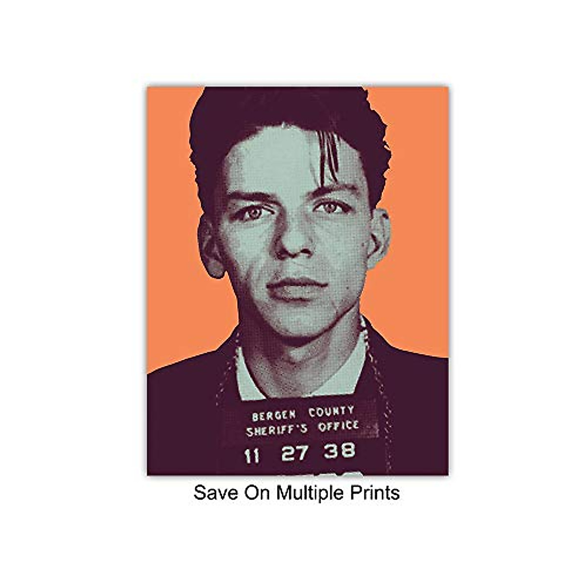 David Bowie, Elvis, Johnny Cash, Jimi Hendrix, Frank Sinatra, Mick Jagger Mugshot Poster Set - 8x10 Wall Art Decor, Decorations for Living Room, Bedroom - Gift for Men, Women - UNFRAMED Prints