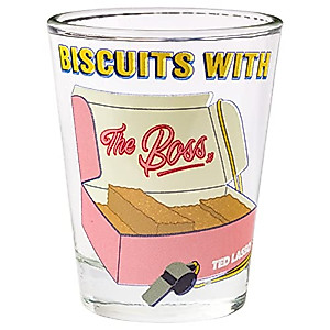 Silver Buffalo Ted Lasso Quotes 4-Pack Mini Glass Set, 1.5 Ounces, Multicolor