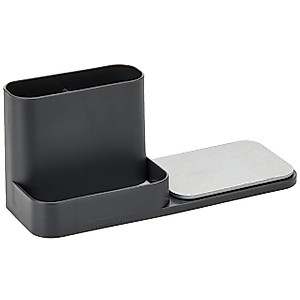 madesmart Sink Station-Granite, Drying Stone Collection, 3 Compartment, Accelerates Moisture Evaporation, Natural & Mineral Materials, Non-Slip Base