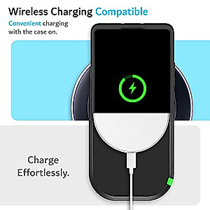 TUDIA DualShield Designed for TCL 20 Pro 5G Case, [Merge] Shockproof Heavy Duty Military Grade Dual Layer Tough Slim Protective Case - Matte Black