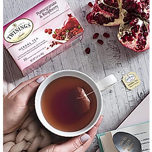 By The Cup Twinings Herbal Tea Bags, Pure Peppermint, Camomile, Rooibos Red, Honeybush Mandarin Orange, Plus 9 More Flavors - with BYTC Honey Sticks, 40 Individually Wrapped Tea Bags