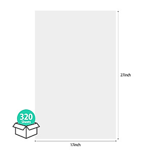 Packing Paper for Moving, 10lb, 320 Sheets of Newsprint Paper, Unprinted Clean Wrapping Paper, Moving Supplies, 17" x 27"