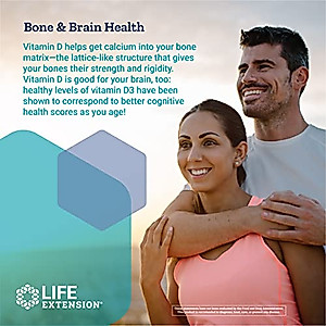 Life Extension Vitamin D3 175 Mcg (7000 Iu) – Promotes Bone Health, Brain Health And Immune Function – Non-gmo – Gluten-free – 1 Daily – 60 Softgels
