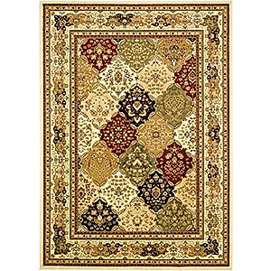 SAFAVIEH Lyndhurst Collection 2'3" x 12' Multi / Ivory LNH221A Traditional Oriental Non-Shedding Living Room Bedroom Runner Rug
