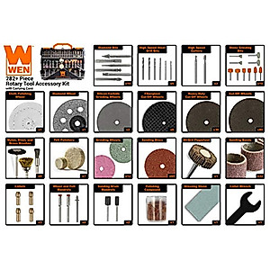 WEN 230282A 282-Piece Rotary Tool Accessory Kit with Carrying Case