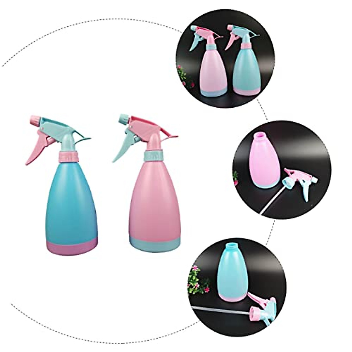 Yardwe 2Pcs watering can Misting plastic trigger sprayer Empty Spray Bottles hydoflask Succulent Watering Bottle Squirt Bottle Refillable Sprayer Bottles plastic carafe plant juicy or