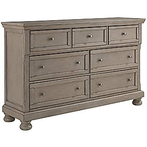 Signature Design by Ashley Lettner Modern Traditional 7 Drawer Dresser, Light Gray