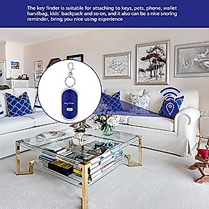 4 Pieces Key Finder KeyTag LED Light Remote Sound Control Lost Key Finder with 4 Pieces Keychains Key Locator Device Phone Keychain for Child Elderly Pet Luggage, 2.24 x 1.18 x 0.59 Inch