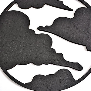 Four Elements Minimalist Wood Wall Art - 4 Elements Symbols Wall Decor - Fire, Water, Earth, Air Vector Sign - Wood Wall Decor Geometric - Bedroom Decor - Housewarming Gift