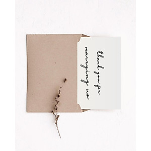 WeddingGiftsWedding 6 Pieces Wedding Day Card, Thank You for Marrying Us, Thank You Card for Officiant, Priest, Minister, Judge, Pastor Gifts. （Thank You B）