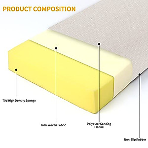 Millsilo Custom Bench Cushion for Indoor Furniture, Soft Window Seat Cushions, Custom Size Outdoor Cushion for Bench, Non-Slip Bench Pad for Shoe Rack, Piano, Storage, Dining, 70D High Density Sponge