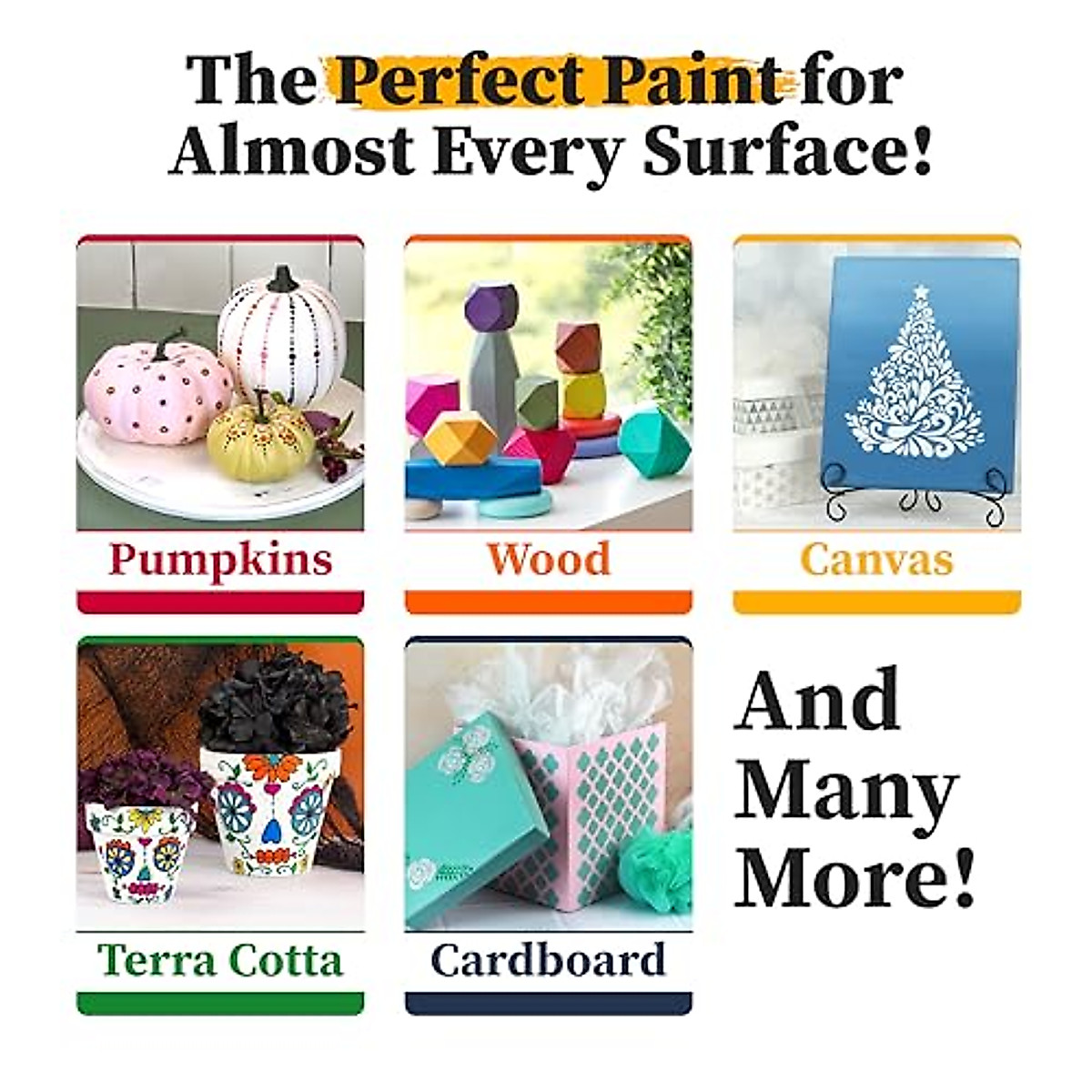 DecoArt Americana Acrylics Paint, Set of 18 Popular Colors, 2 fl oz Bottle (Pack of 18)