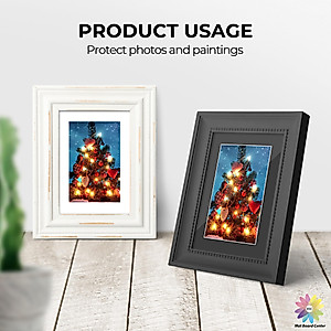 Mat Board Center, 10 Pack Pre-Cut 5x7 Picture Mats for 4x6 Photos/Prints - Acid Free, Bevel Cut, White Core, 4-Ply Thickness (White & Black)