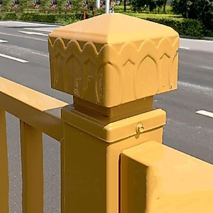 POCHY Fence Post Cap, Acorn Top Fence Finials, Galvanized Iron Railing Cover for Villa Stair, Mailbox, Deck, Dock, Piling Caps, 4 Pcs,60x60mm