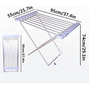 VEraiz 120W Electric Wet Laundry Drying Rack, Folding Electric Dryer, Indoor Stand Heated Clothes Rail for Socks Pants Shirts Underwear