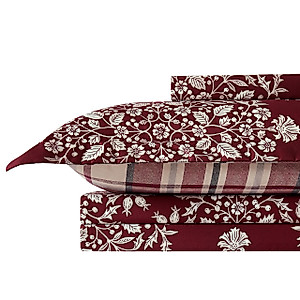 Southshore Fine Living, Inc. King Size Christmas Bedding Sets - King Duvet Cover and Shams, Reversible King/California King Duvet Cover, White Holiday Bedding Set - Wreath & Reindeer Print