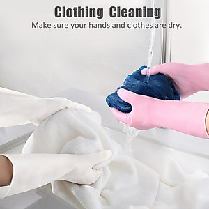 IUCGE Cleaning gloves for household Rubber dishwashing gloves for kitchen 3 Pairs Reusable,Durable,Light,Thin.(Medium,Multicolor)