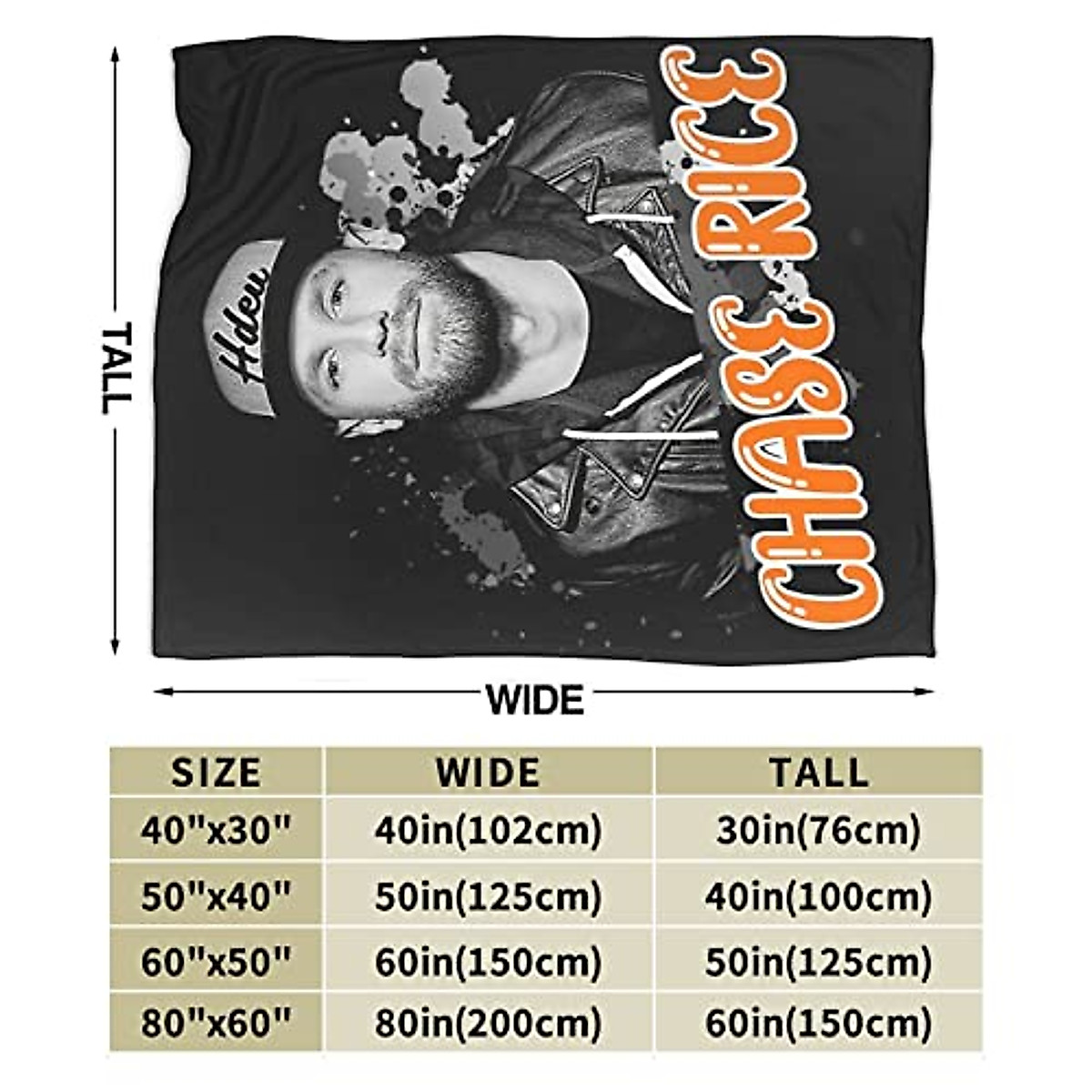 LeroyLCarter Chase Singer Rice Throw Blanket Flannel Printed Super Soft Blanket Full Size Bed for Sleepers Sofa Bed 50"x40"