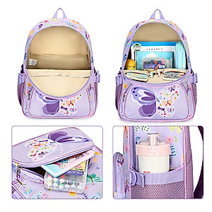 Backpack for Kids Girls Butterfly Preschool Kindergarten Bookbag Set with Lunch Box Toddler School Bag