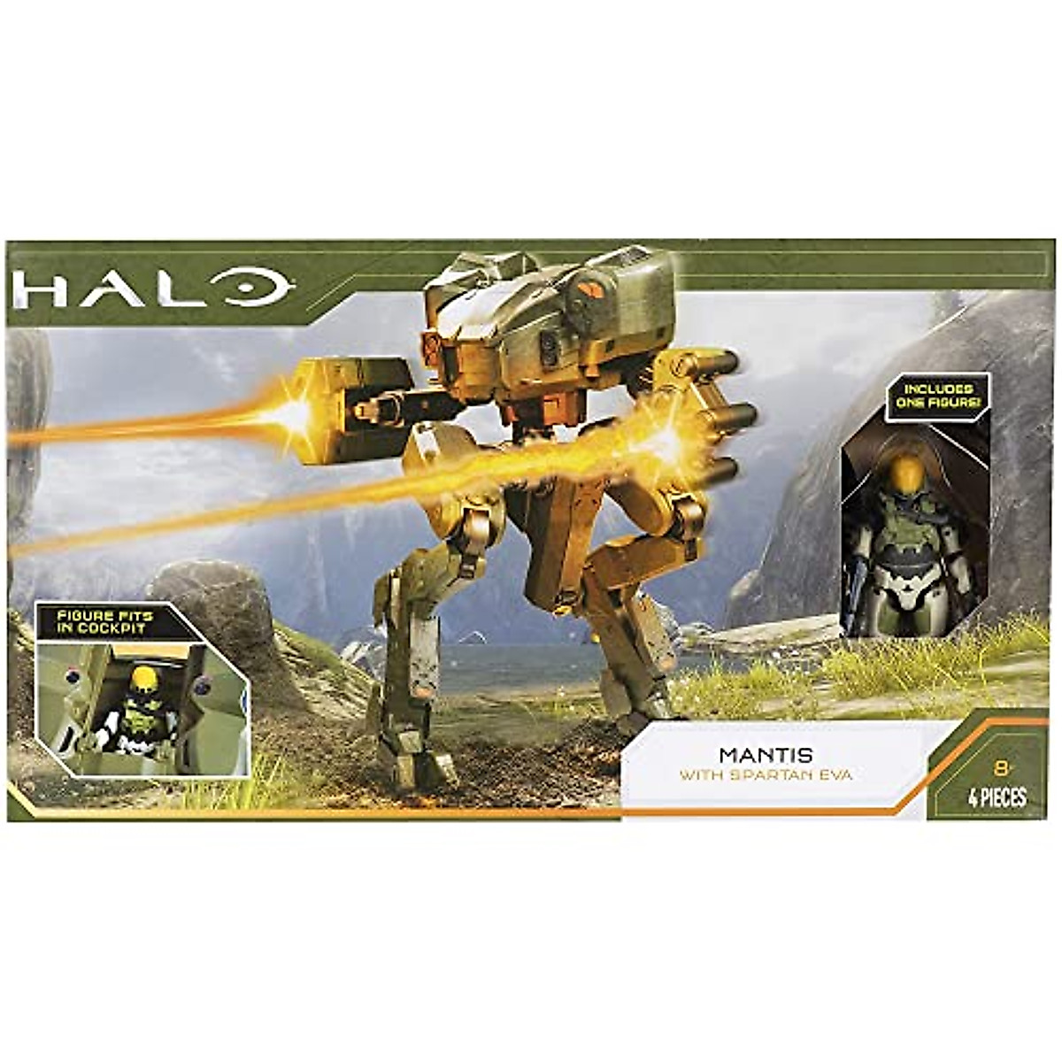 HALO Deluxe Figure - UNSC Mantis and Spartan EVA - Armor Defense System - Build Out Your Universe