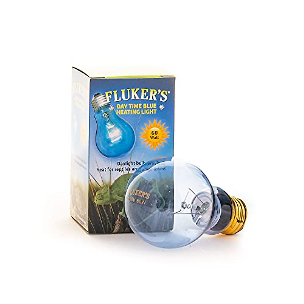 Fluker's Reptile Incandescent Blue Daylight Bulb for Reptiles and Amphibians, 60 Watt