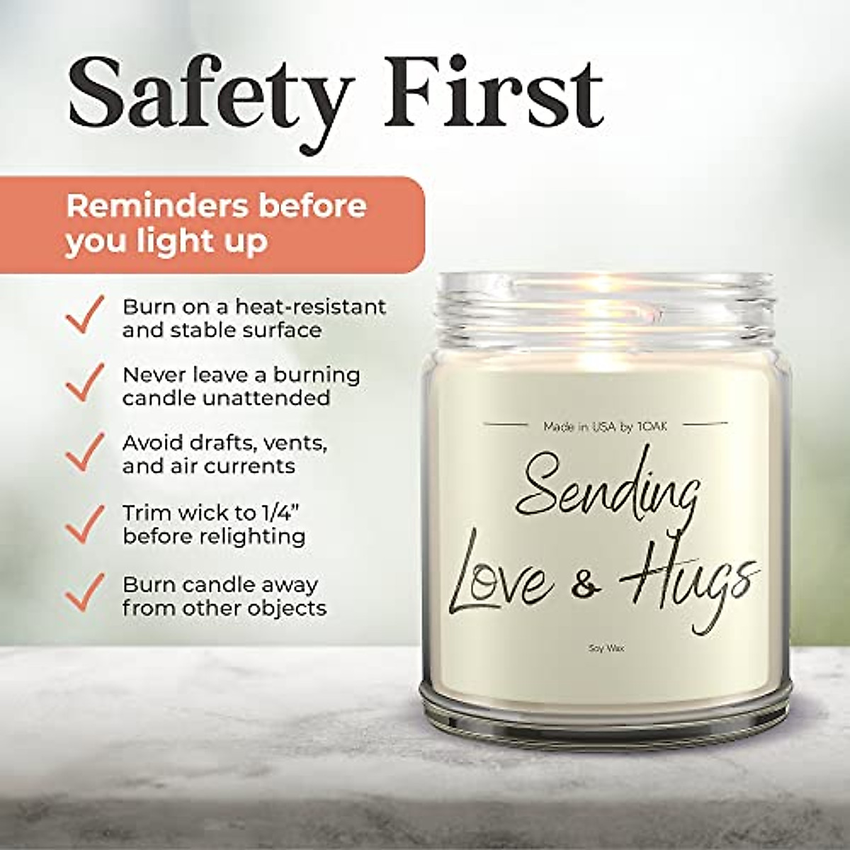 1OAK Vanilla Scented Candles Gifts for Women - Get Well Soon Gifts for Women - Sympathy Gift - Thinking of You Gift - Condolence Gift - Encouragement Gifts for Women - Cheer up Gifts for Women