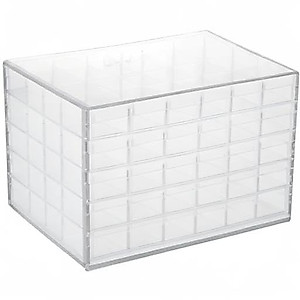 Nail Tip Storage,Nail Decoration Storage Box,120 Grids Sequence Organize Box Transparent Empty Nail Tips Organizer Holder Container Nail Display Jewelry Case
