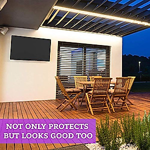 Indeed BUY Outdoor TV Cover 55" - 58" - with Bottom Cover - 600D Waterproof TV Cover and Weatherproof Dust-Proof Material,Protect Your LED, LCD, Plasma TV Screens