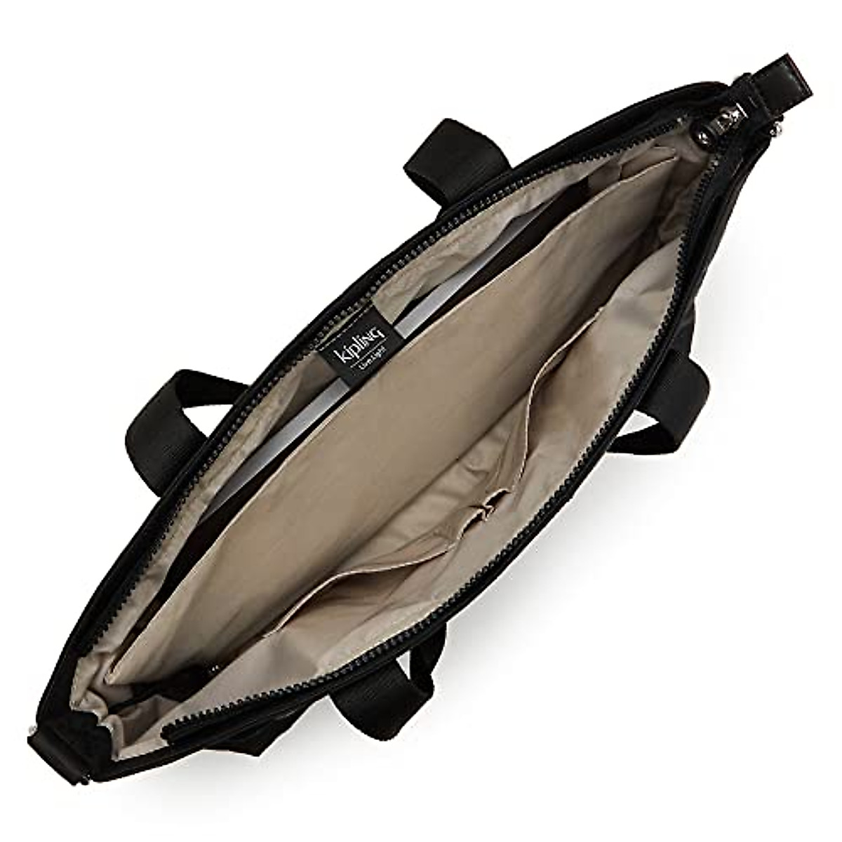 Kipling Natalie 15" Laptop Tote Bag Basketweave Black