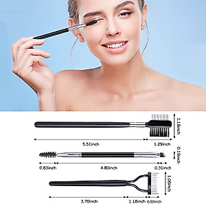 Eyelash Grooming Brush Eyelash Separator Mascara Applicator Eyebrow Comb Brush for Making Up Supplies（5 Pieces）