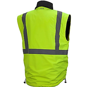 PYRAMEX RJR34 Series 4 in 1 Reversible Windbreaker Jacket Hi Vis Lime 3X Large