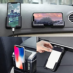 EIMONEY 2pair Multifunctional Mobile Phone Bracket - 2023 New Self Adhesive Dashboard Mount Car Phone Holder, Adjustable Phone Holder, Car Phone Holder Mount for All Mobile Phones Thickness<0.5in