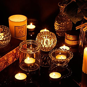 200 Pcs Scented Tea Lights Candles Vanilla Tea Candles, 4 Hour Long Burn Time White Small Candle for Christmas Home Wedding Party Holiday Dinner Table Decoration