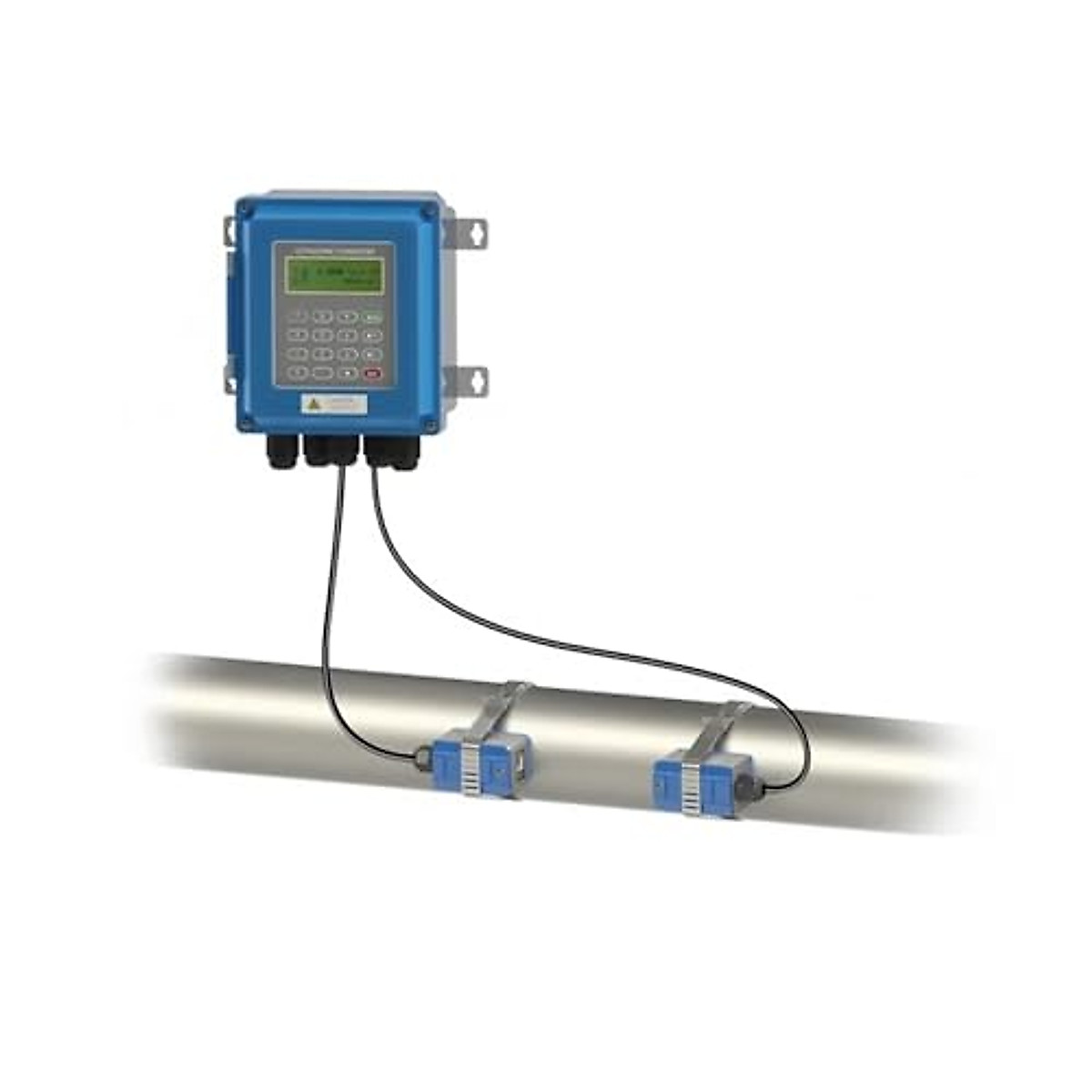 Flow Meter TUF-2000B-TS-2 Transducer DN25mm-DN100mm Ultrasonic Liquid Flowmeter Wall Mounted Type Water Flow Meter High Stability and Convenient Operation