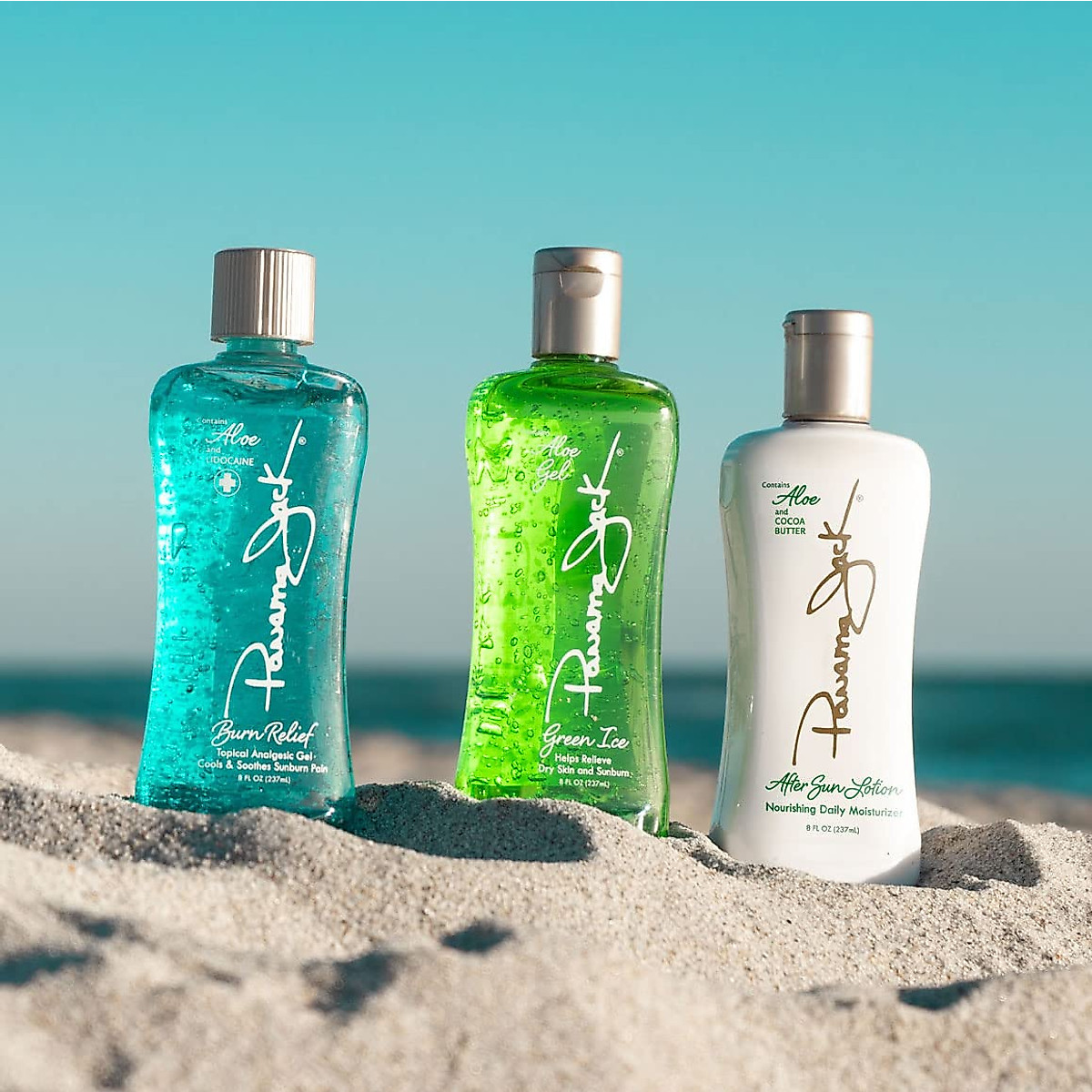 Panama Jack Aloe Moisturizer Lotion - After Sun Daily Skincare, Contains Aloe, Cocoa Butter, Olive Oils with Vitamin E, 8 FL OZ (Pack of 2)