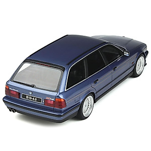 E34 Alpina B10 Touring Alpina Blue Metallic Limited Edition to 3000 Pieces Worldwide 1/18 Model Car by Otto Mobile OT944